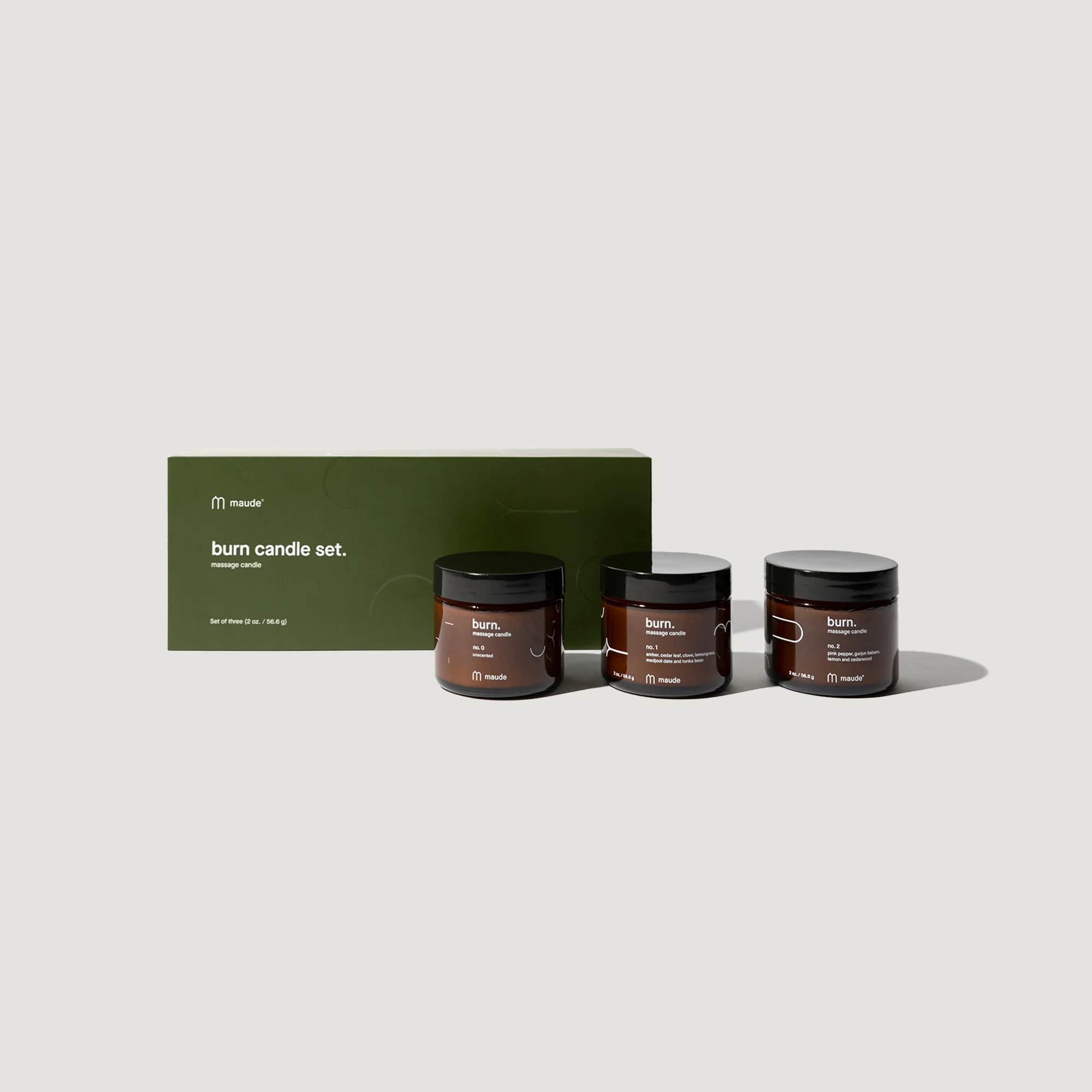 Maude + Burn Massage Candle Trio