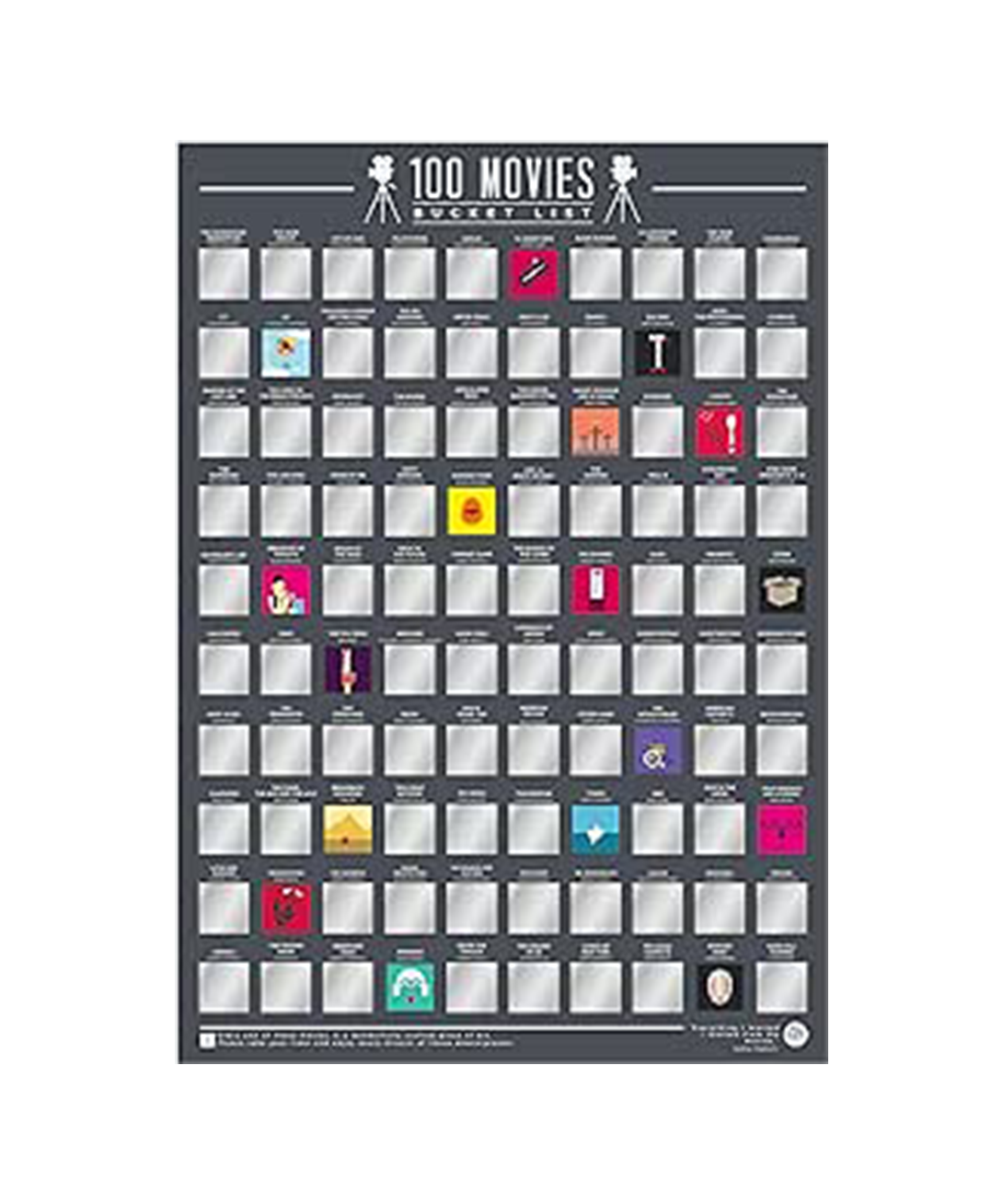 Gift Republic + 100 Movies Bucket List Scratch Poster
