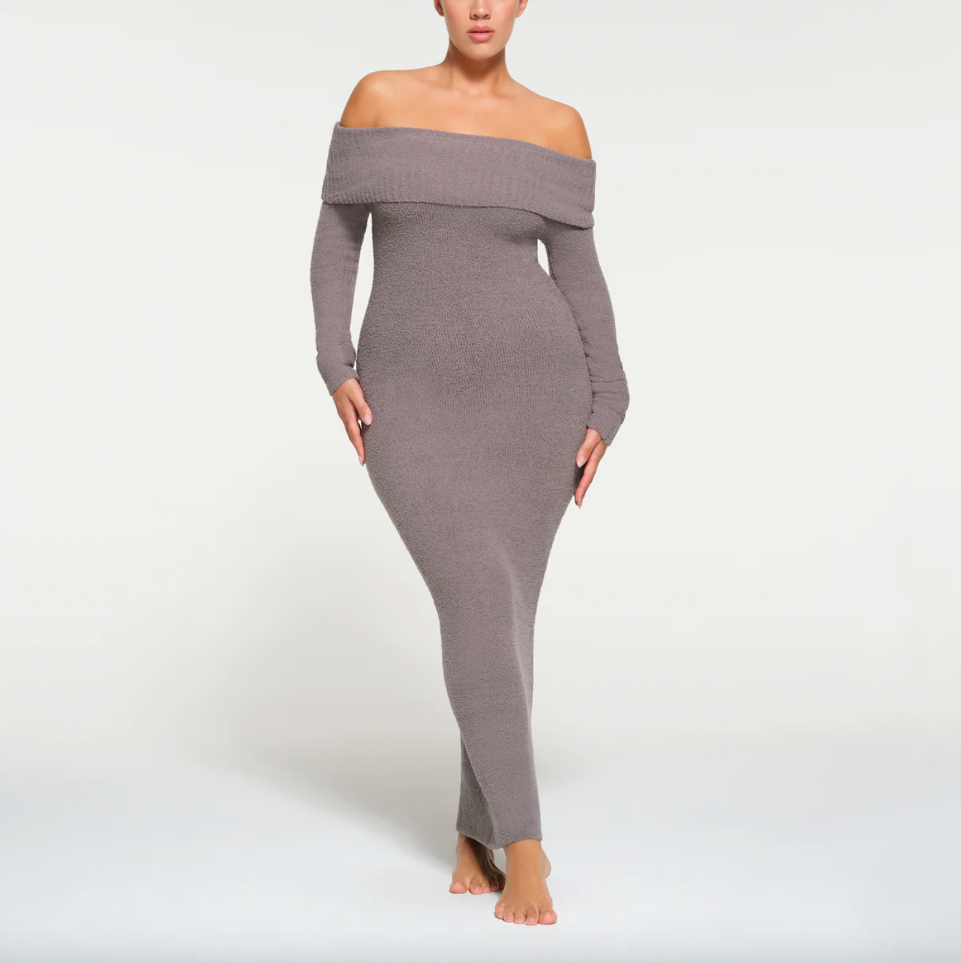 Skims + Knit Off The Shoulder Dress
