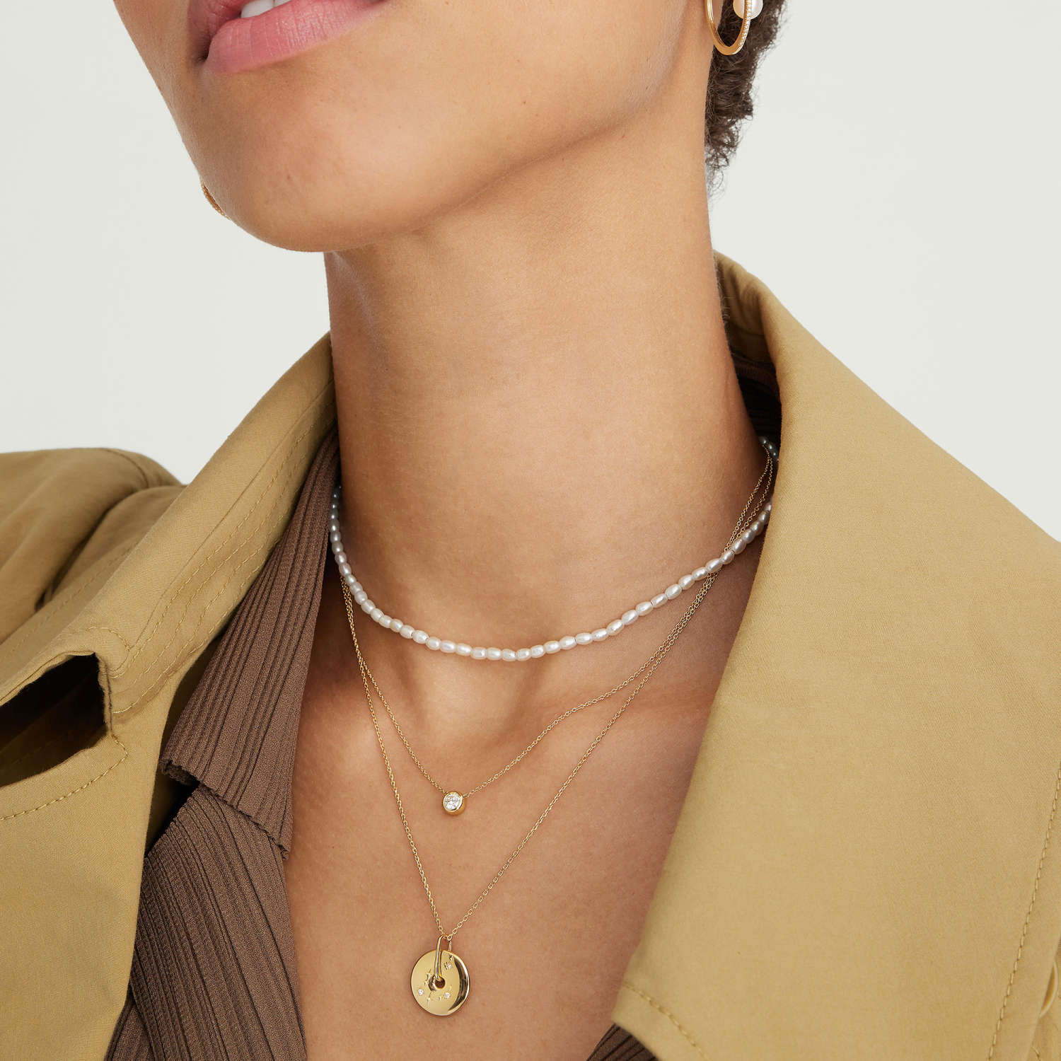 Mejuri Tiny Pearl Necklace