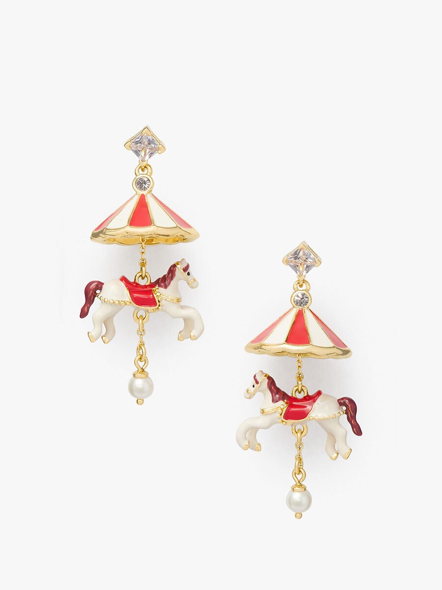 Kate Spade + Winter Wonderland Carousel Statement Earrings