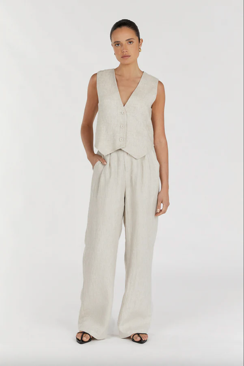 Dissh + Norah Natural Linen Pant
