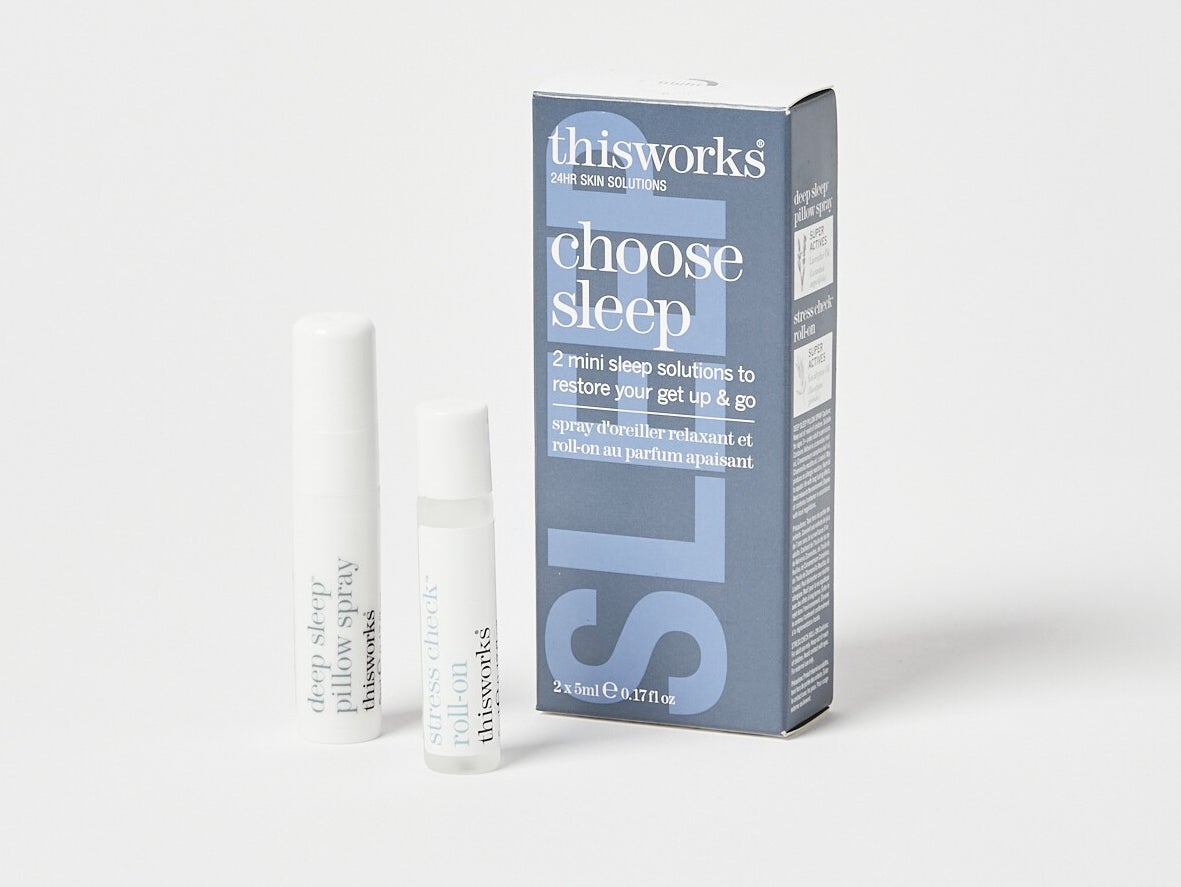 This Works + Choose Sleep Mini Pillow Spray & Roll-On Set