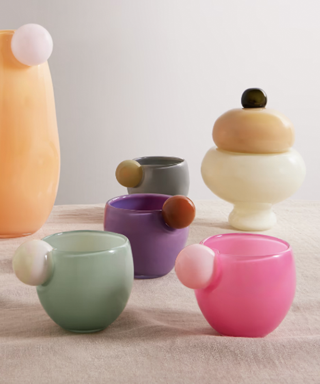 Hellle Mardahl + Bon Bon Set of Four Glass Coffee Cups