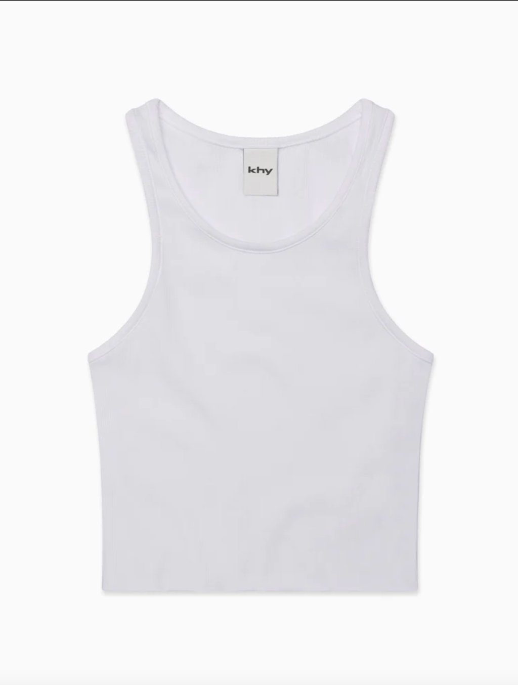 Khy + Cropped Raw Hem Ribbed Tank