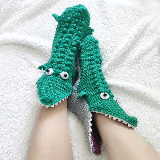 Nituyy + Knit Crocodile Novelty Socks