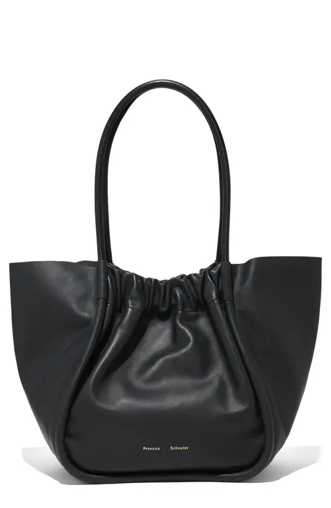 Proenza Schouler + Large Ruched Leather Tote