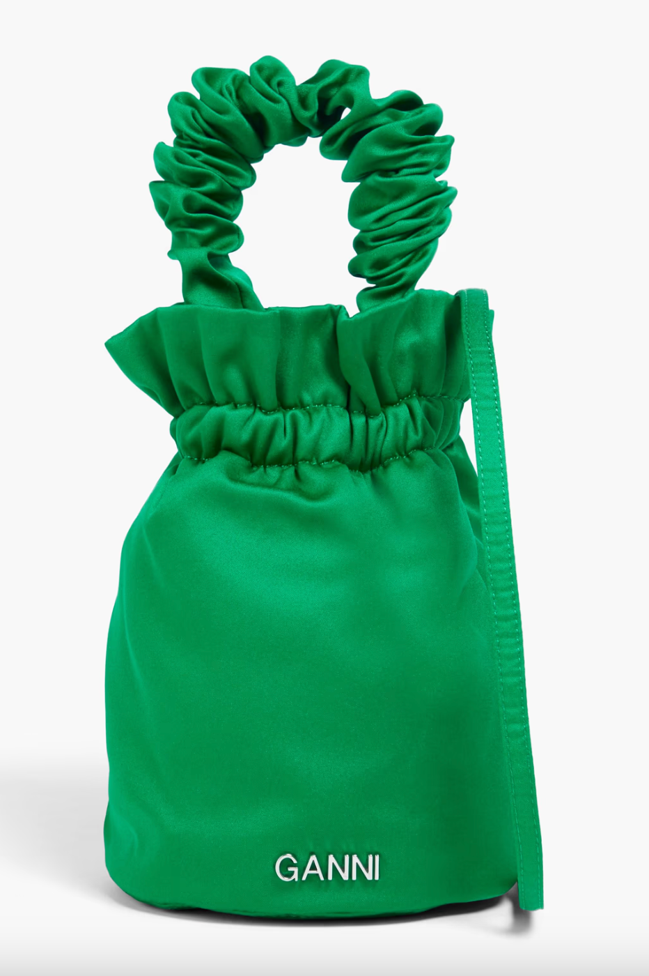 Ganni + Satin bucket bag