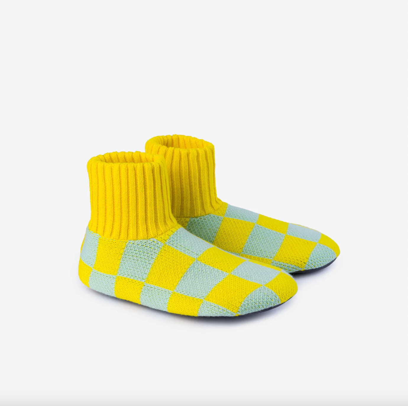 Verloop + Checkboard Knit Sock Slippers