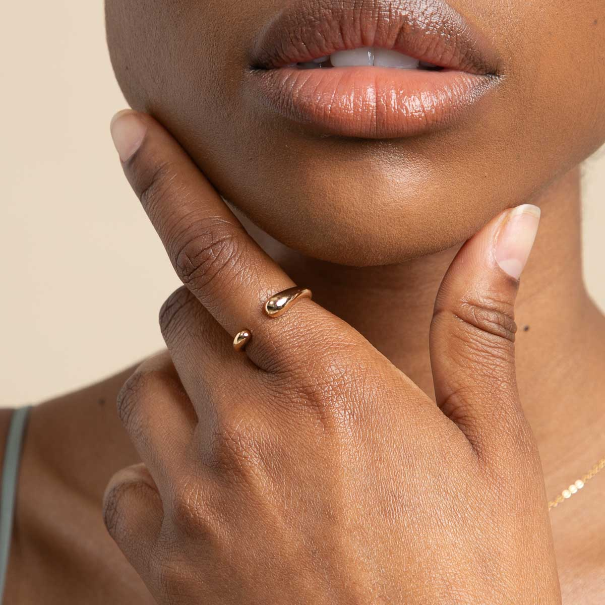 Astrid & Miyu + 18K Gold Molten Open Ring