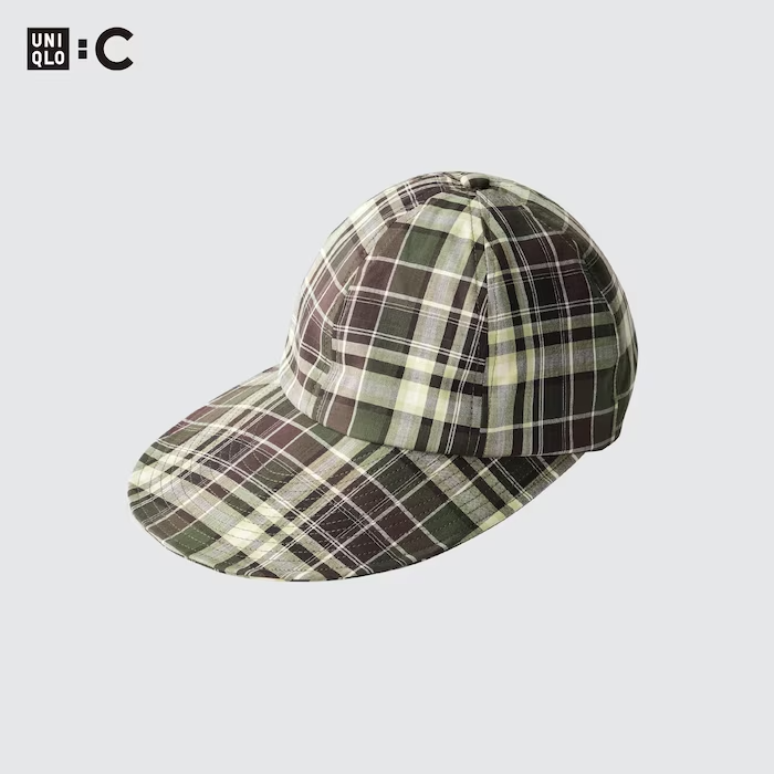 Uniqlo : C + UV Protection Long Brim Checked Cap