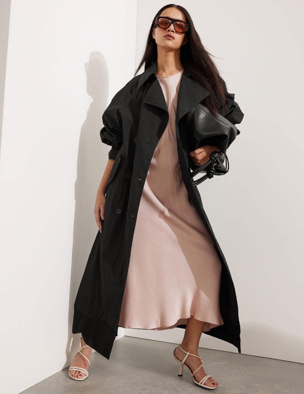 & Other Stories + Crinkle-Effect Trench Coat