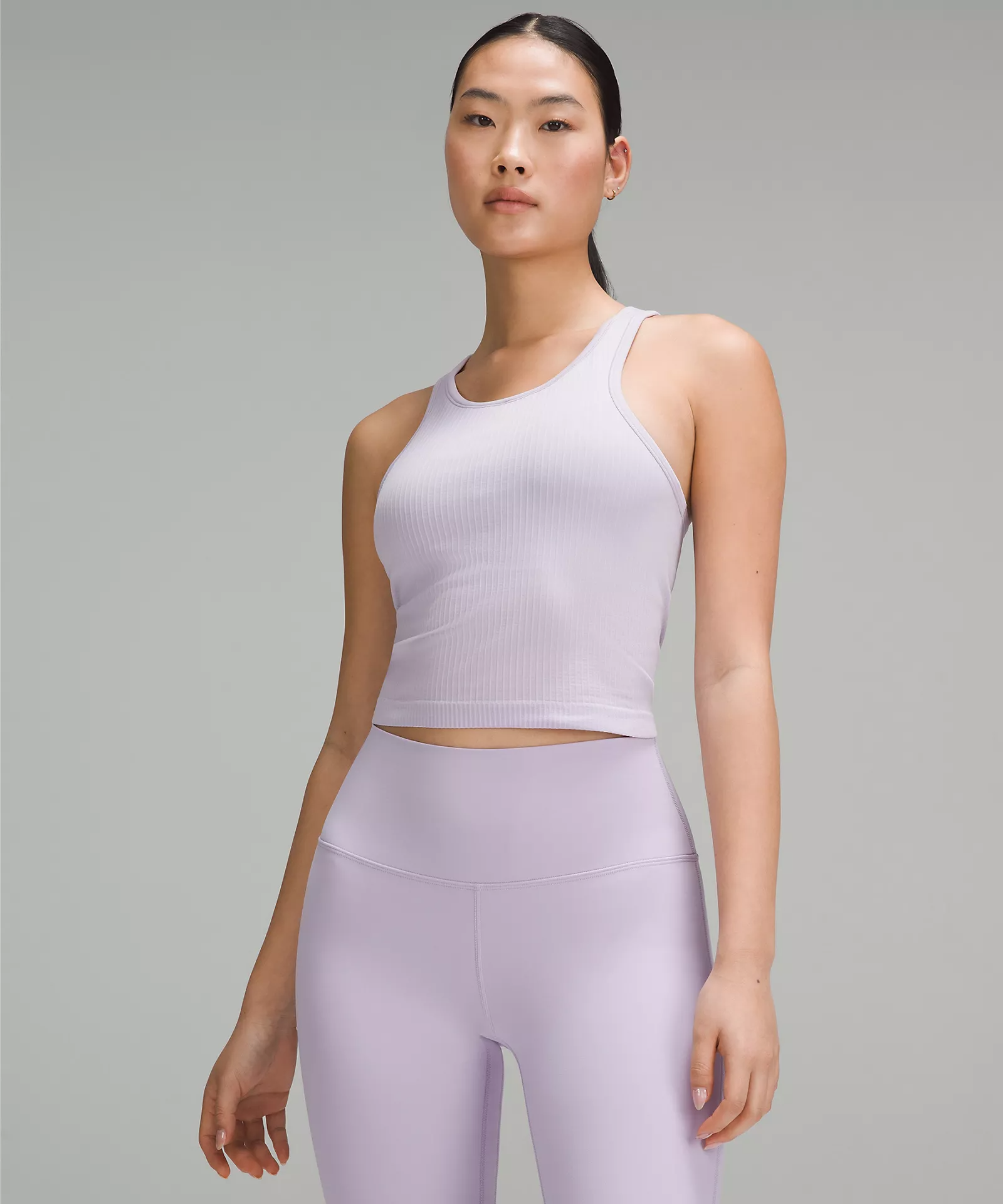 Lululemon + Ebb to Street Cropped Racerback Tank Top