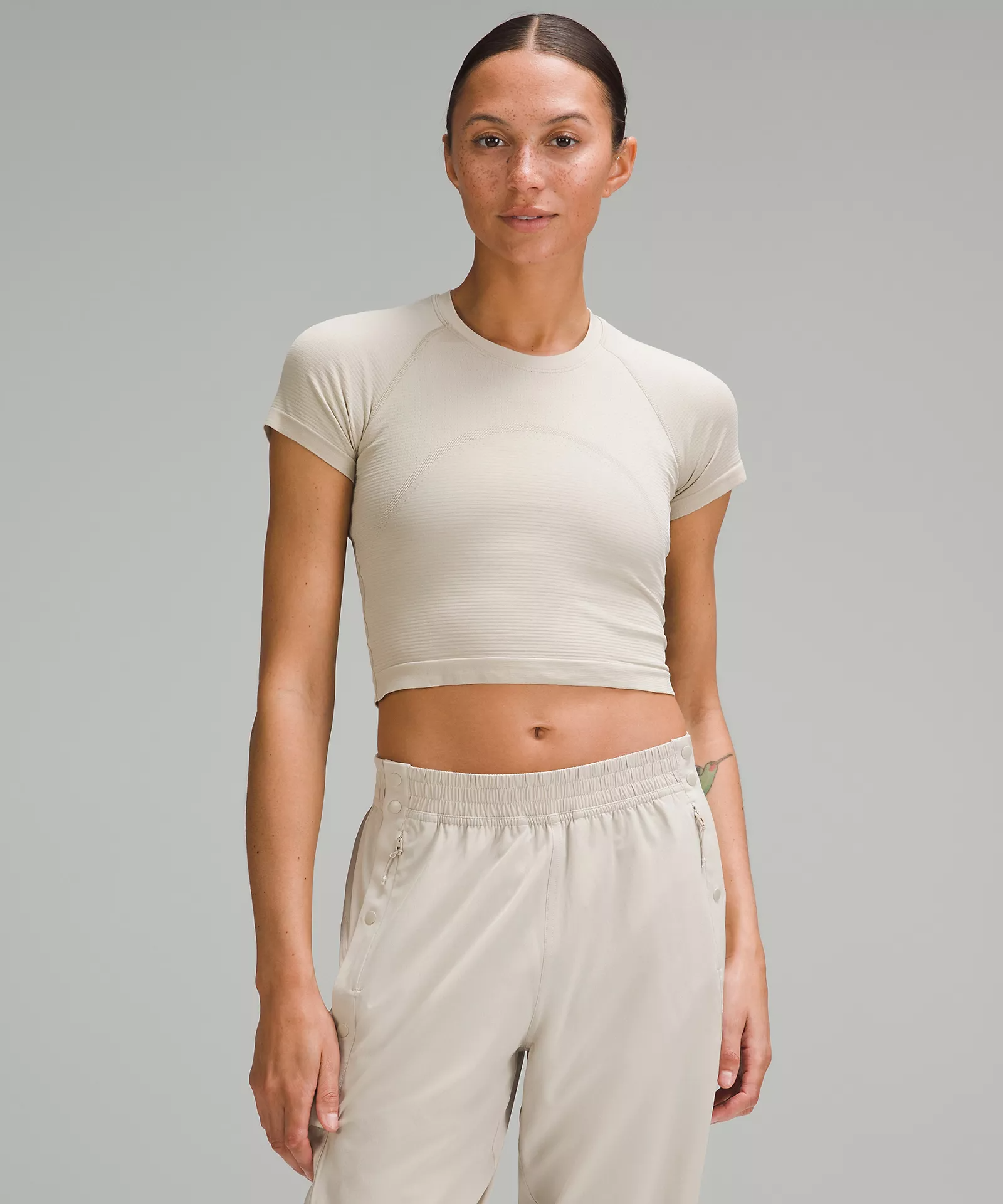 Lululemon + Swiftly Tech Cropped Short-Sleeve Shirt 2.0