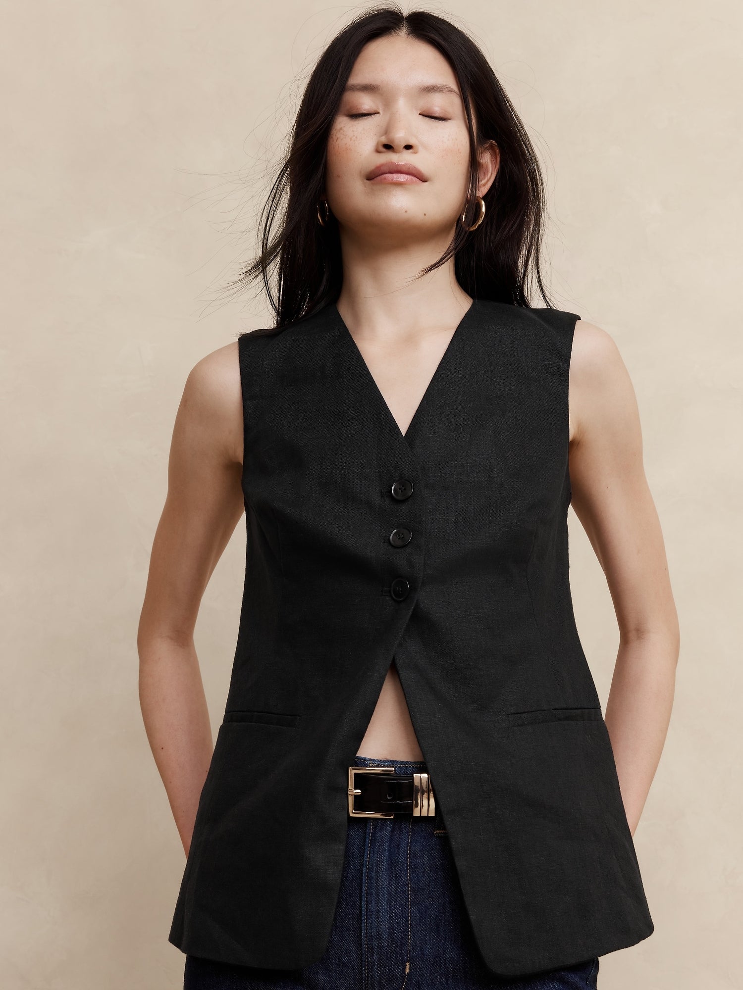 Banana Republic + Lina Linen Vest