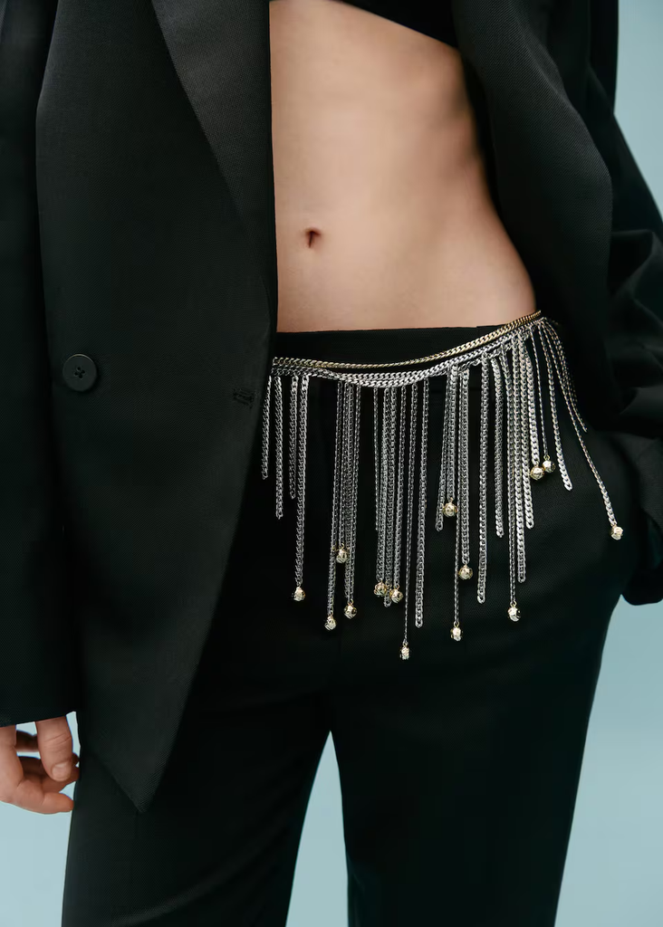 Victoria Beckham x Mango + Triple Beaded Chain Belt