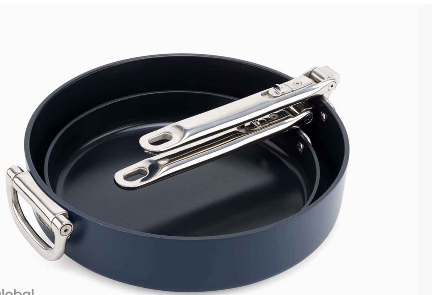 Joseph Joseph + Space Folding Handle Ceramic Non-stick 2-piece Blue ...