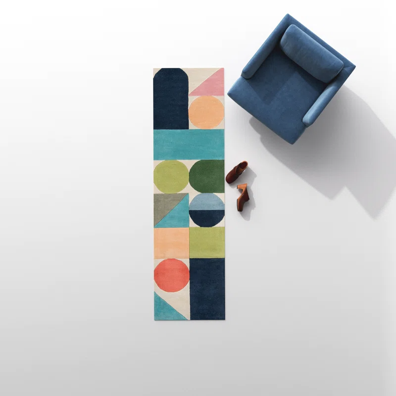 AllModern + Glory Hand Tufted Wool Geometric Rug