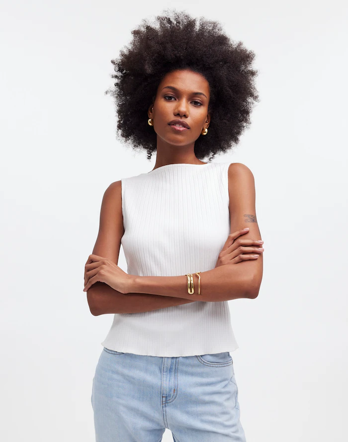 Madewell + Ribbed Boatneck Tank