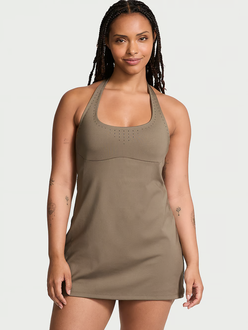 Victoria’s Secret + Essential Perforated Halter Dress