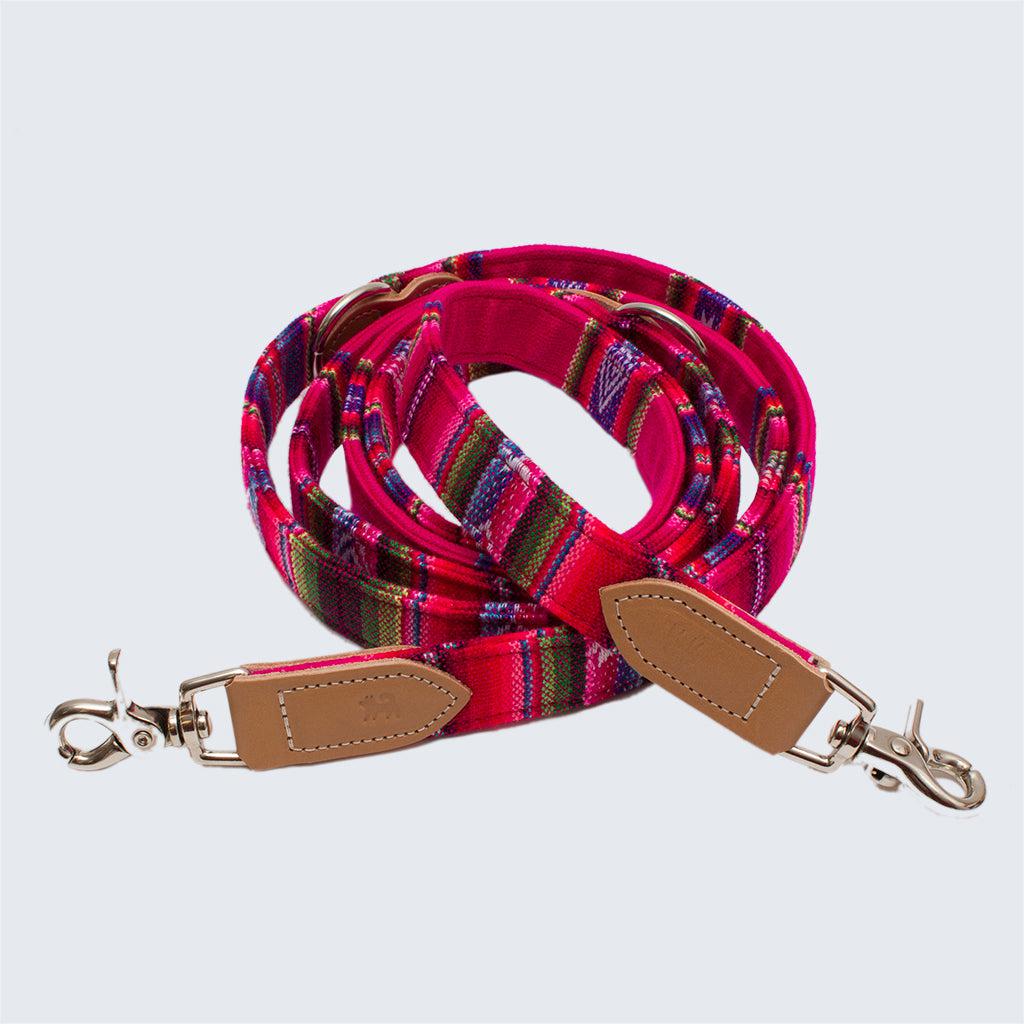 Hiro and Wolf + Inca Pink Hands Free (Coupler) Dog Lead