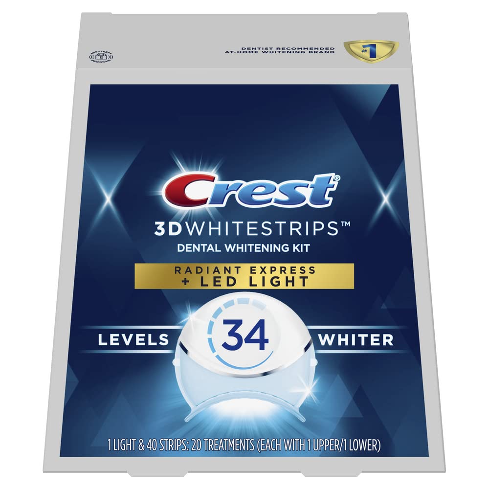 Crest + 3D Whitestrips, Radiant Express with LED Accelerator Light