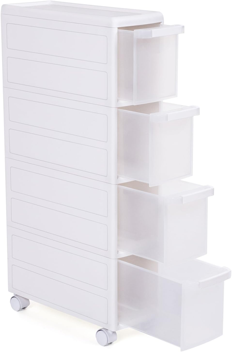 SONGMICS + KFR05W 4 Drawer Recess Shelving Unit