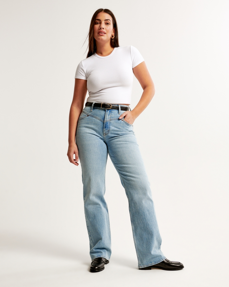 Abercrombie & Fitch + Curve Love High Rise 90s Relaxed Jean in Medium ...