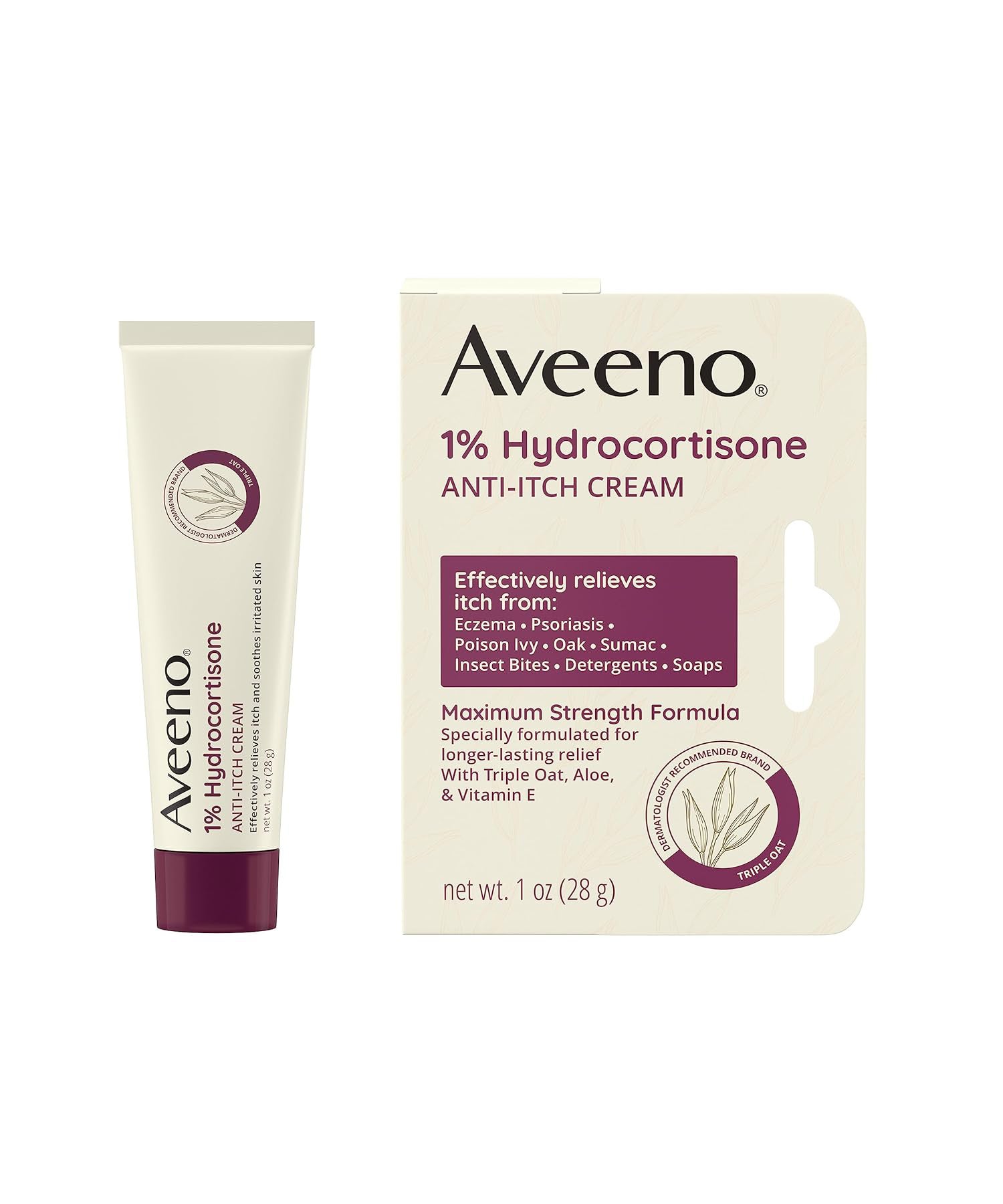 Aveeno + 1% Hydrocortisone Anti-Itch Cream