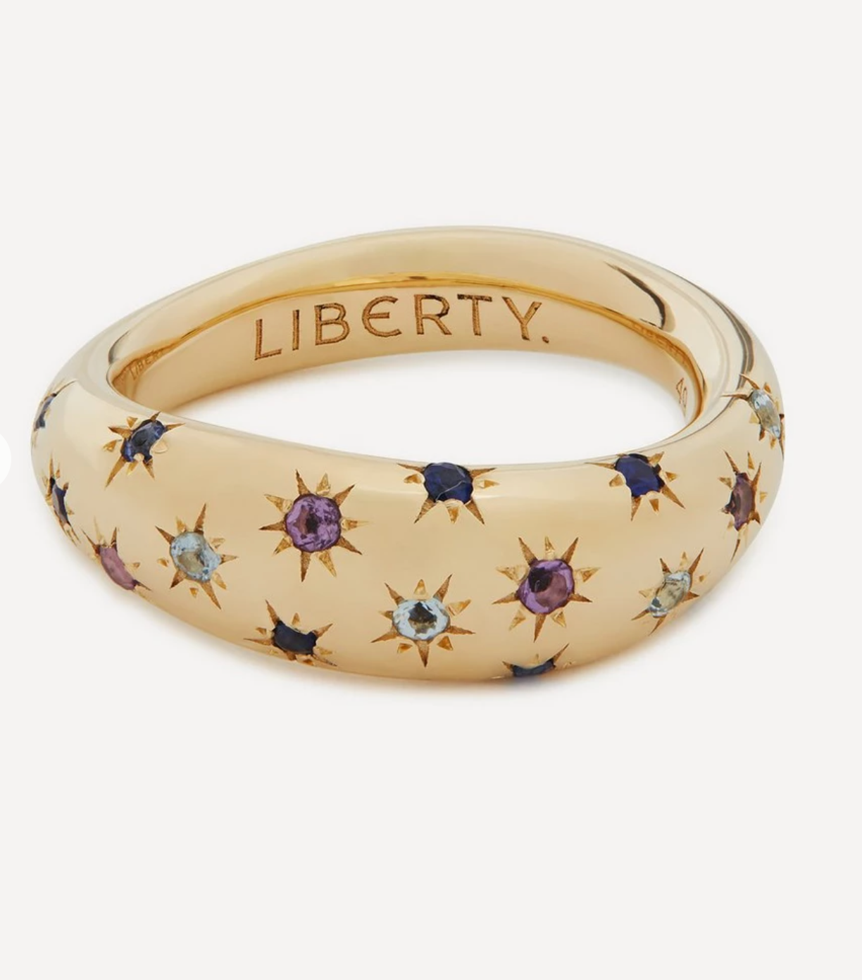 Liberty London + 9ct Gold Ianthe Star Rainbow Ring