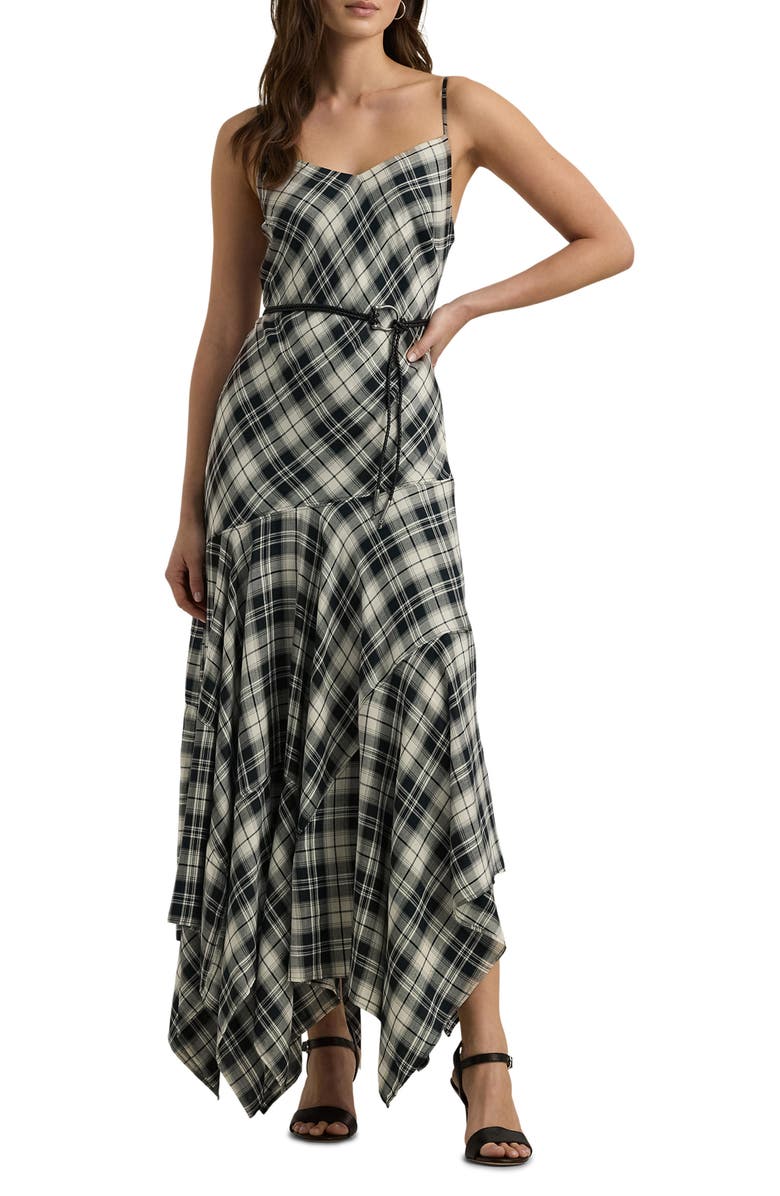 Lauren Ralph Lauren + Plaid Belted Herringbone Dress