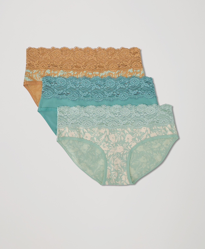 PACT + Lace Waist Brief 3-Pack