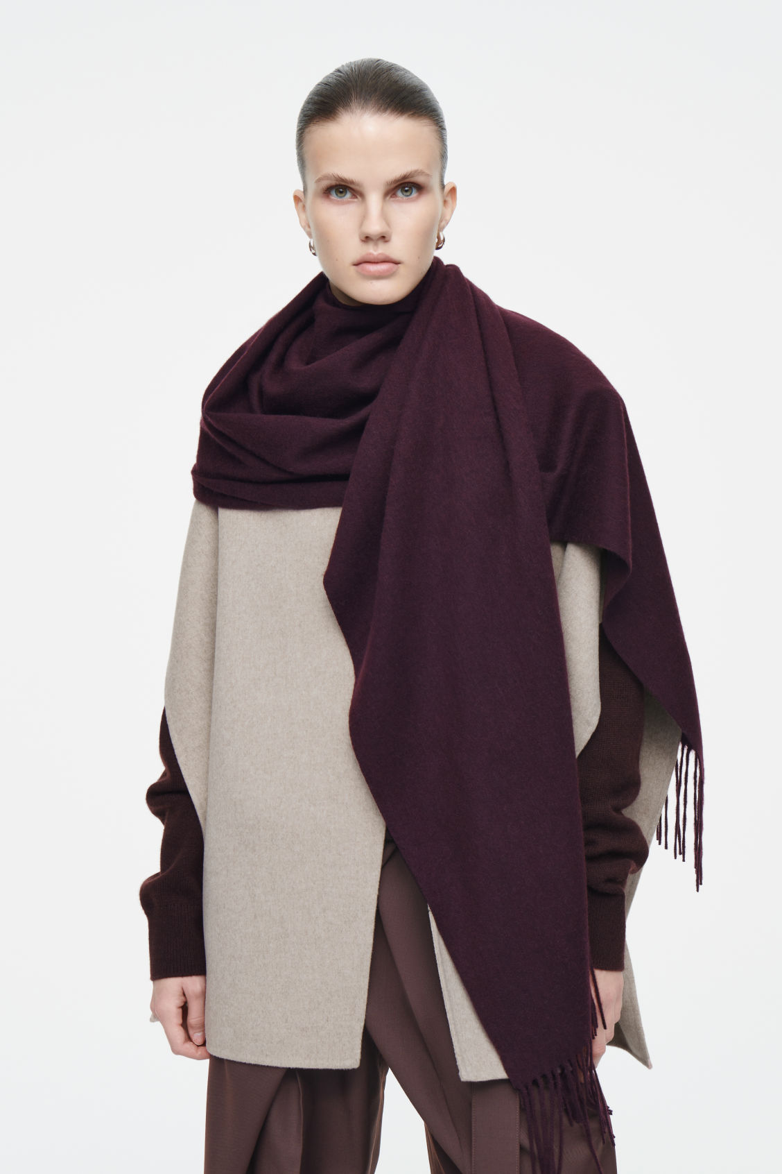 COS + Fringed Wool Scarf