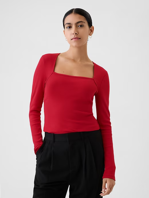 Gap + Modern Rib Square-Neck Top