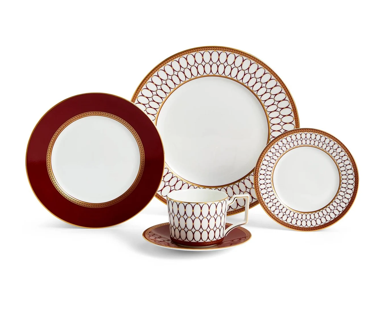 Wedgwood + Renaissance Red 5 Piece Set