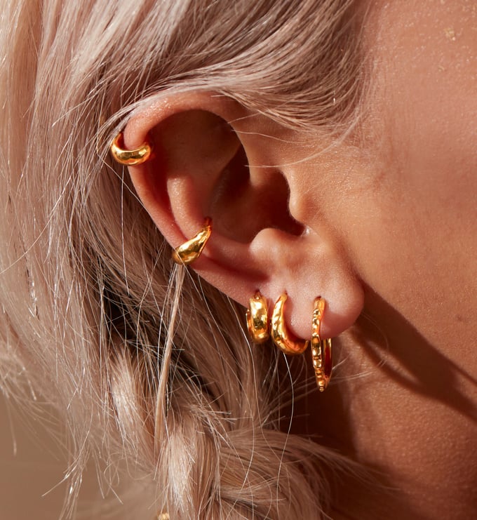 Monica Vinader + Siren Mini Huggie Hoop Earrings