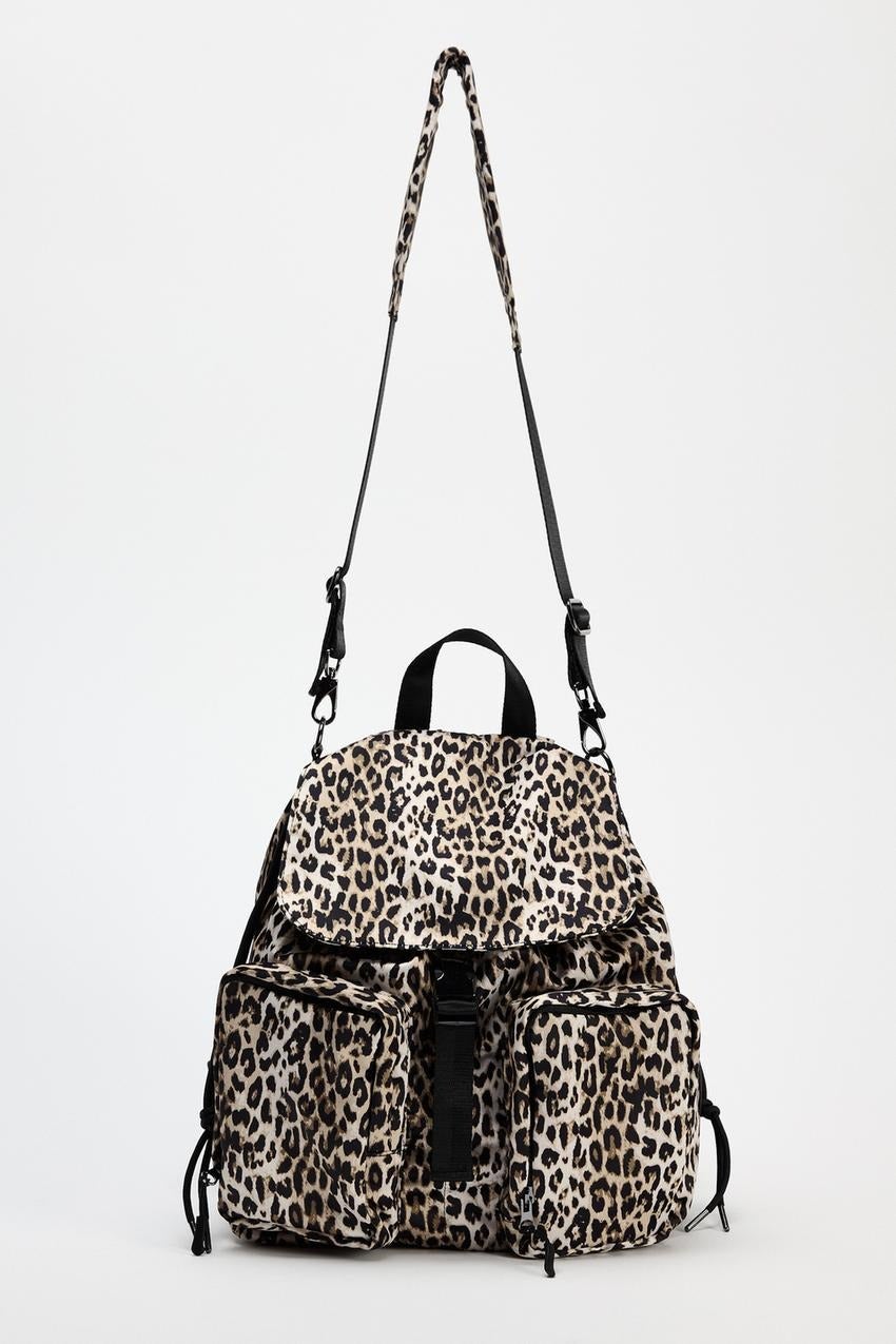 Zara + Animal Print Backpack