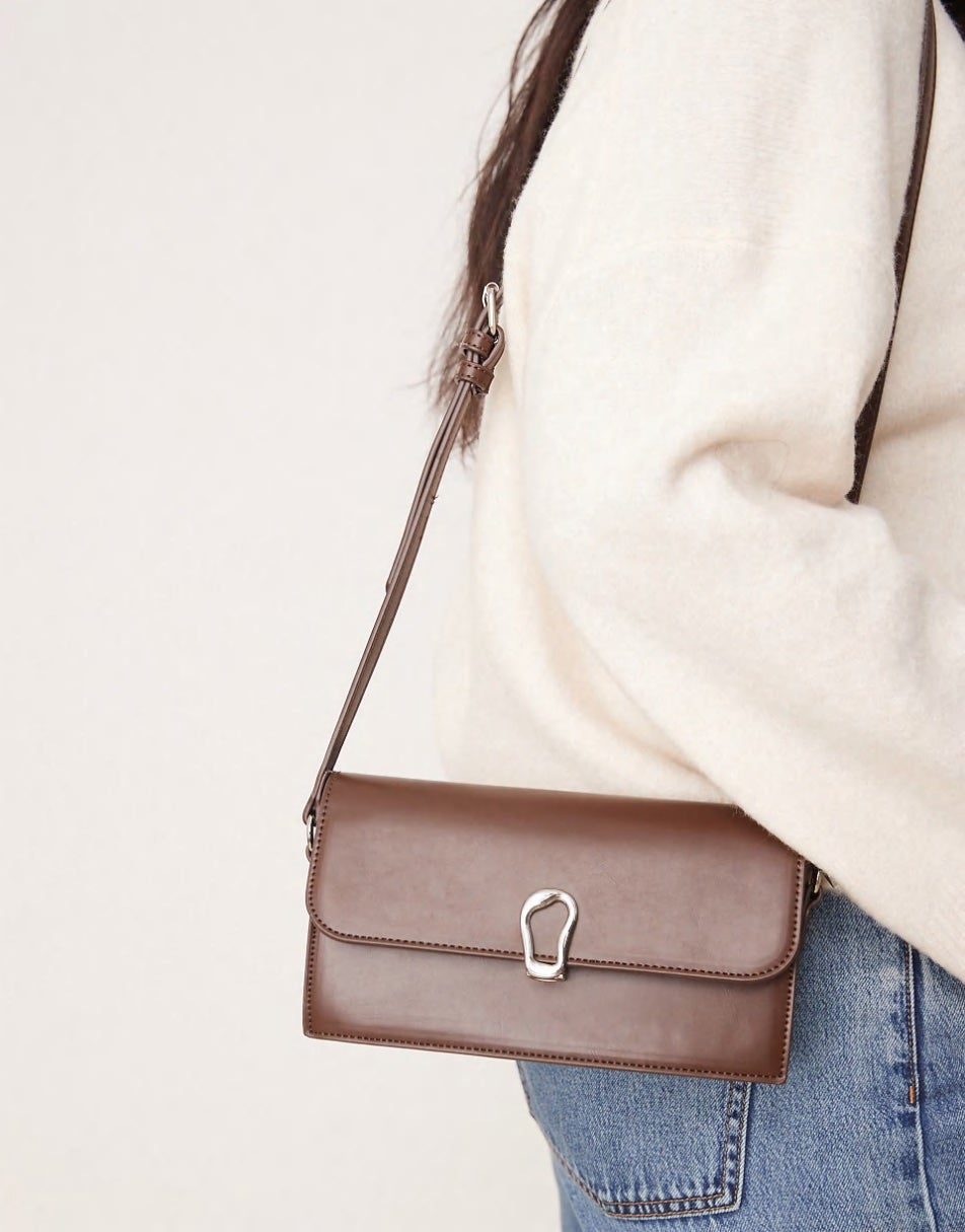 Glamorous + Clean Crossbody Flap Bag