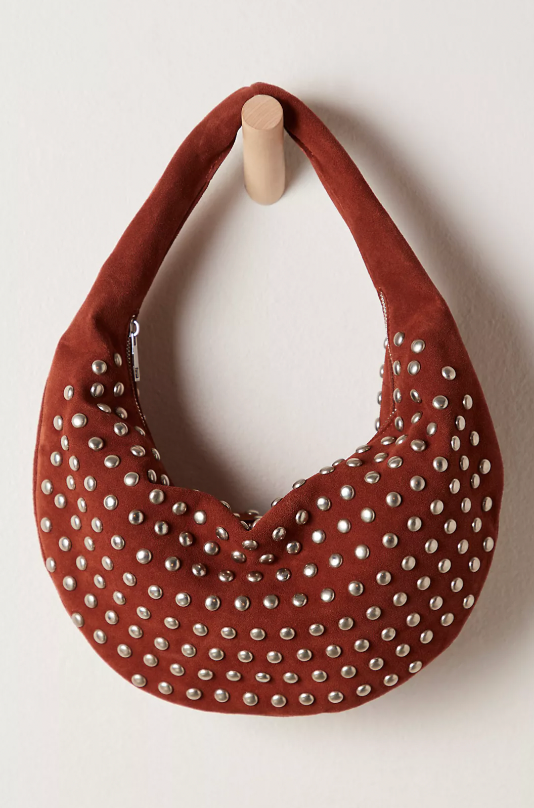 Understated Leather + Studded Shoulder Bag