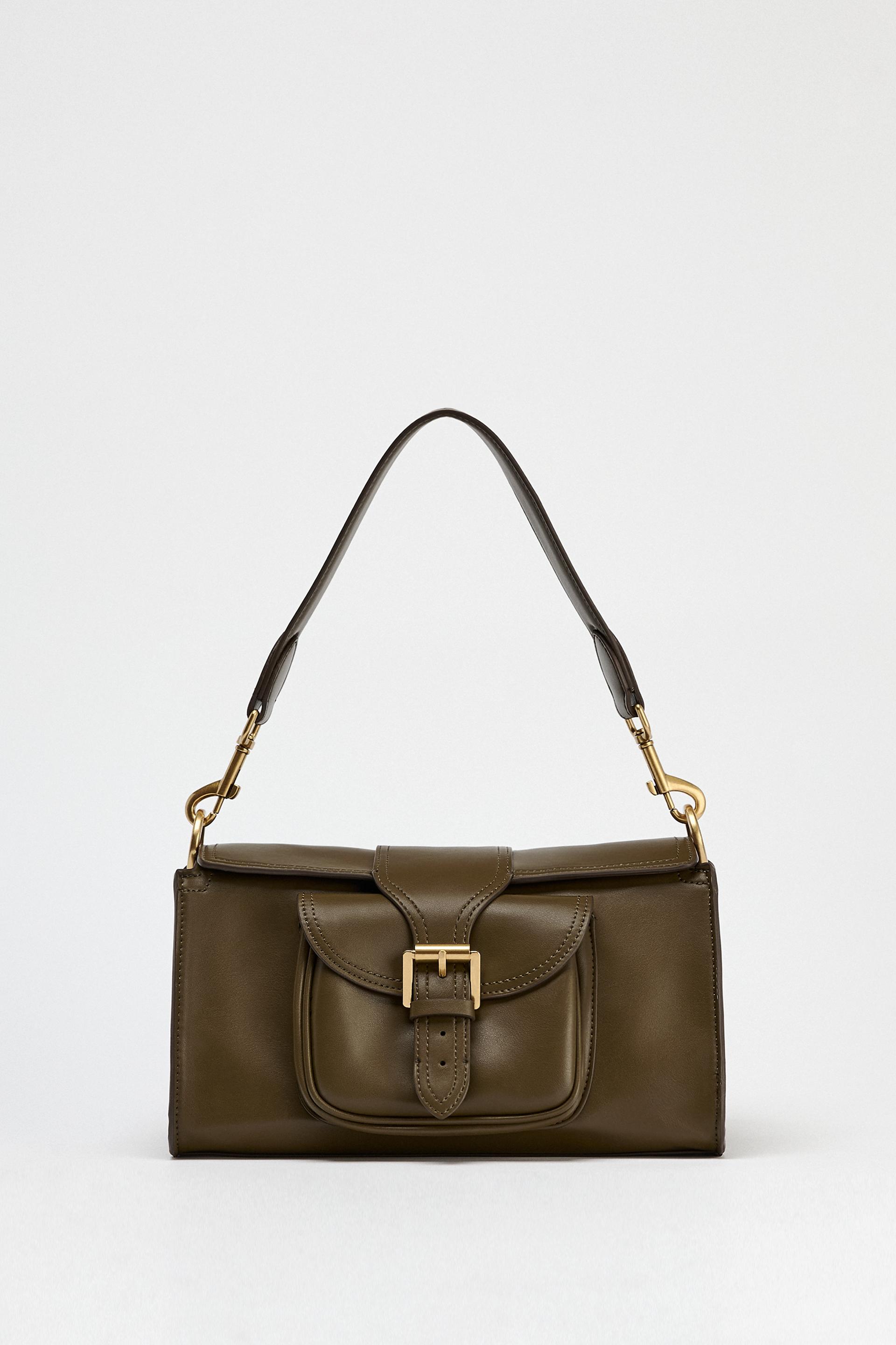 Zara + Buckle Pocket Shoulder Bag