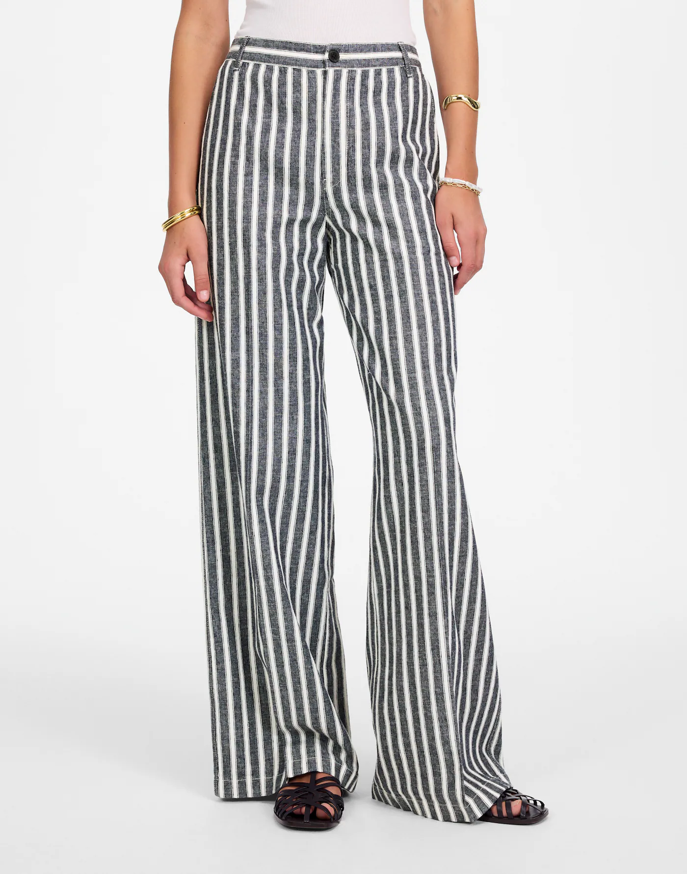 Madewell + The Zoe Relaxed Wide Pant in 100% Linen