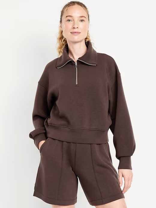 Old Navy + Half-Zip Bounce Fleece Pullover Sweatshirt