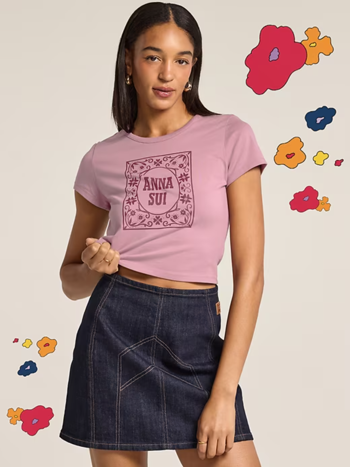 Old Navy x Anna Sui + Ringer Tee
