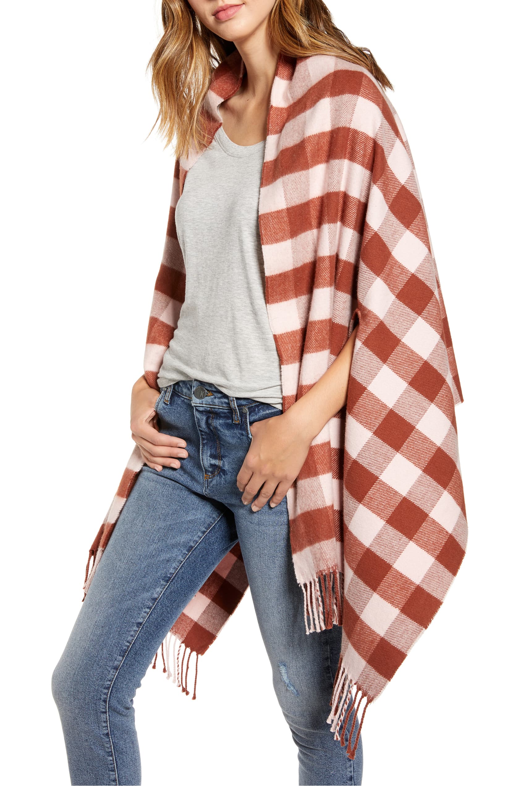 Madewell + Madewell Plaid Cape Scarf