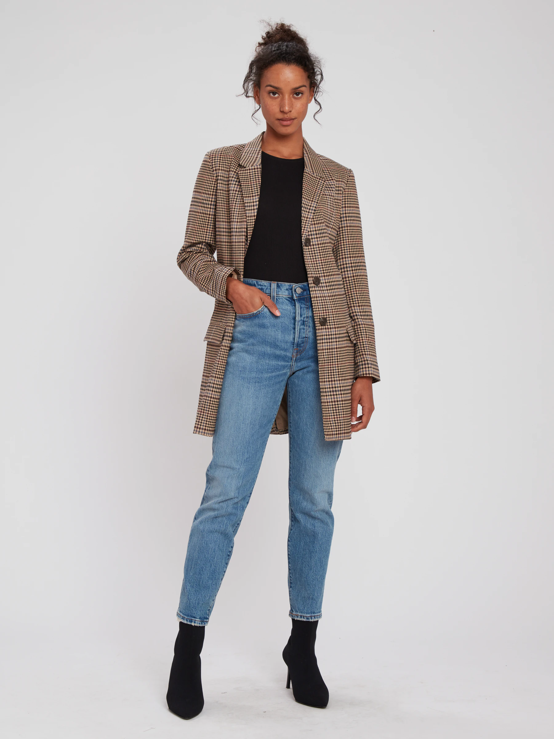 BB Dakota + Oversized Check Blazer