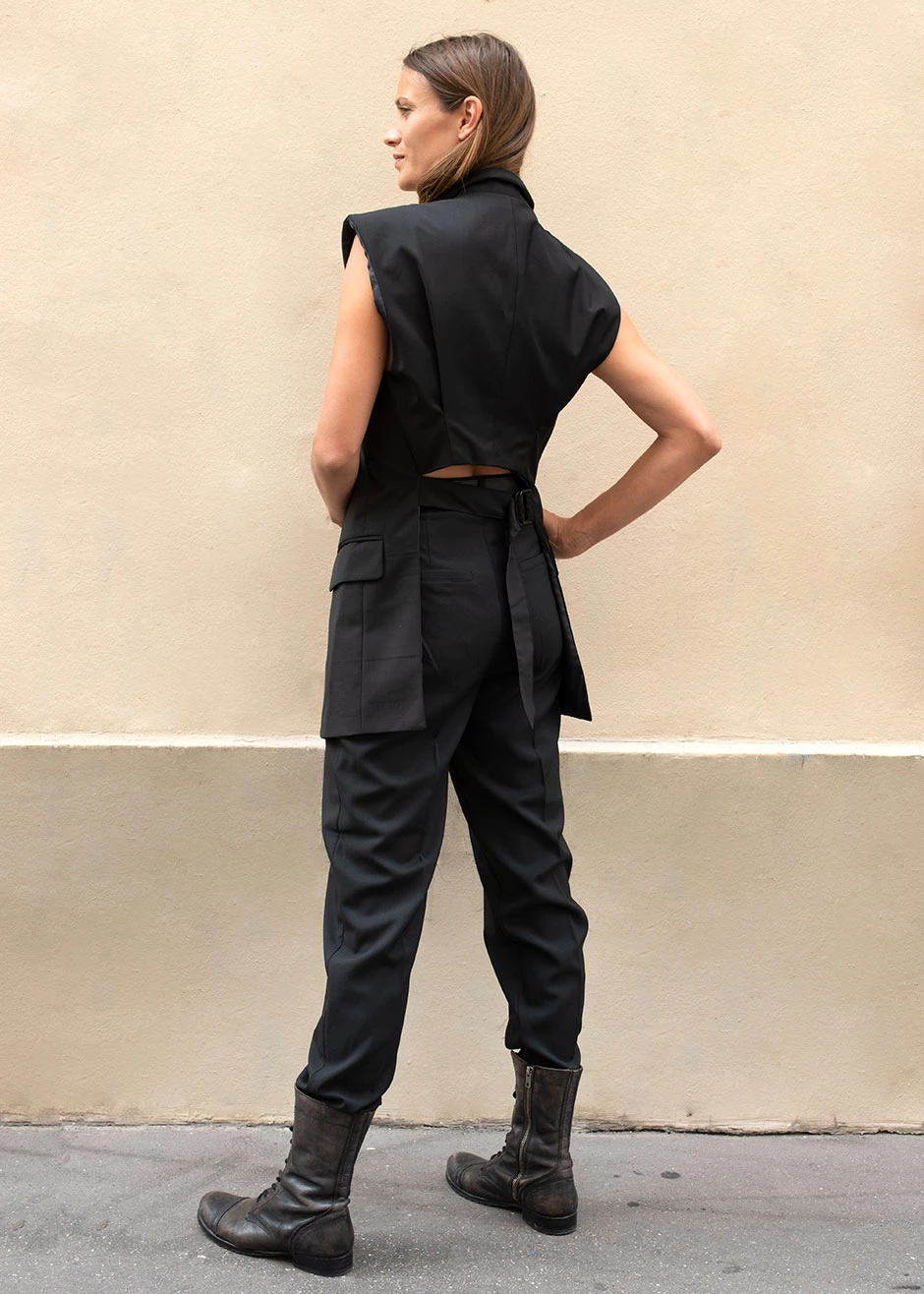 The Frankie Shop + Sleeveless Vest With Open Back