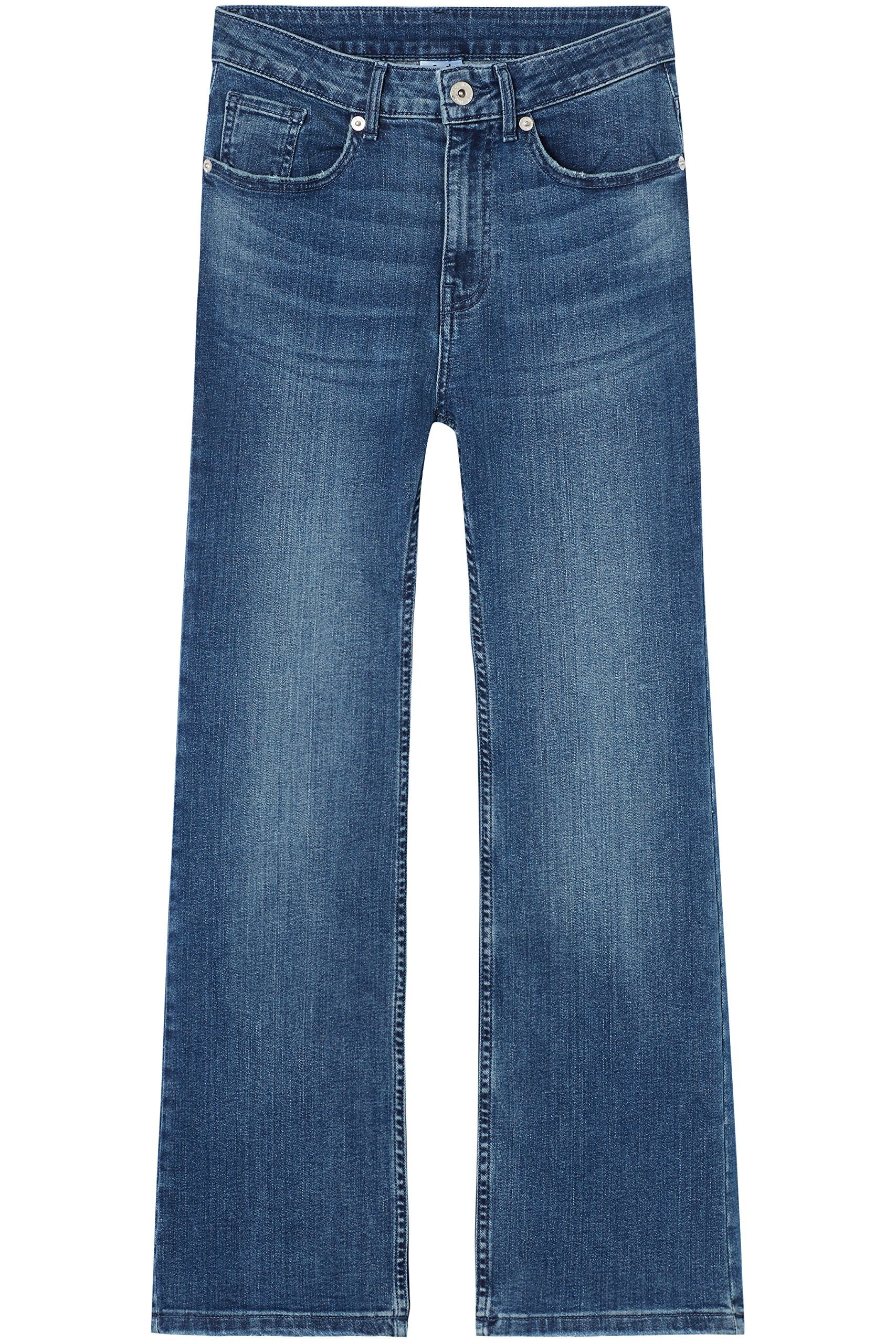 find. + Flared Mid Rise Stretch Cropped Jeans