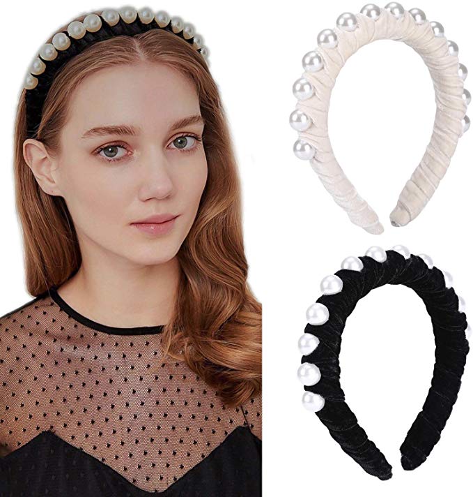 Awaytr Velvet Pearl Headband