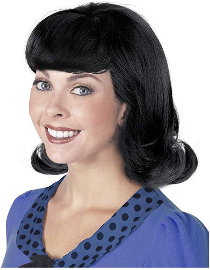 Costume Adventure + Black Flip Wig