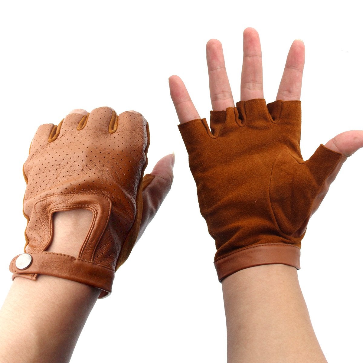 Evaliana + Fingerless Driving Gloves